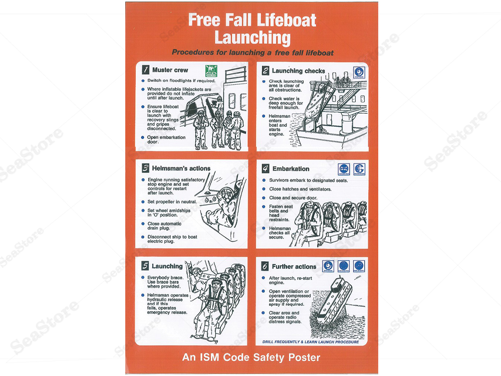 Sticker for 'Free Fall Life Boat Launching' | Sea Store